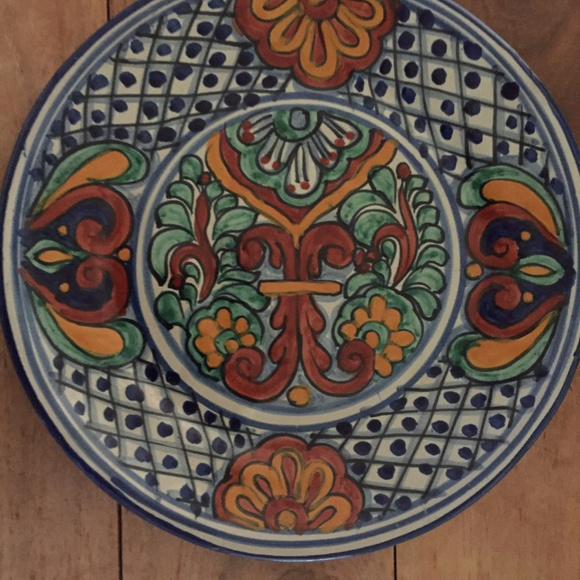 Hand painted clay platter | Kitchen | Clay Hand Painted Platter | Poshmark